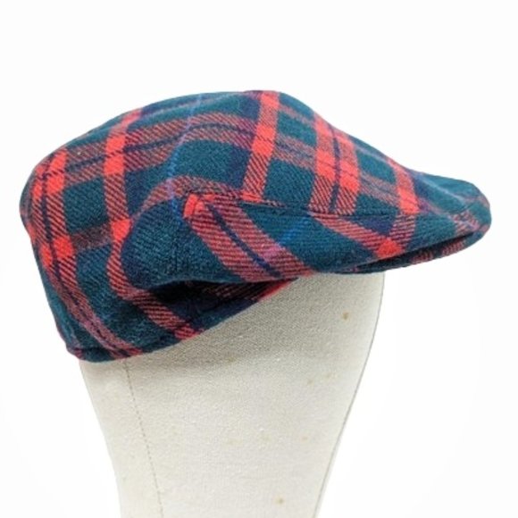 Vintage | Accessories | Vintage Wool Mcbean Tartan Hunting Flat Cap Hat ...